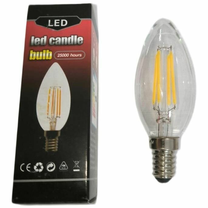 Лампа светодиодная филаментная 4 вт 2700к Е14