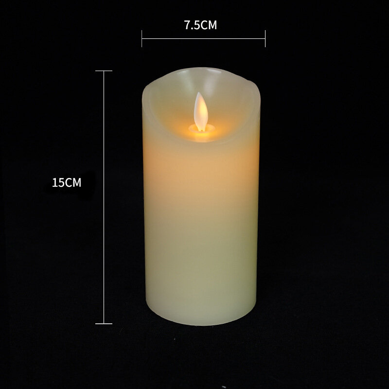 Электронная свеча, перезаряжаемая, с функцией дистанционного управления, глянцевая поверхность