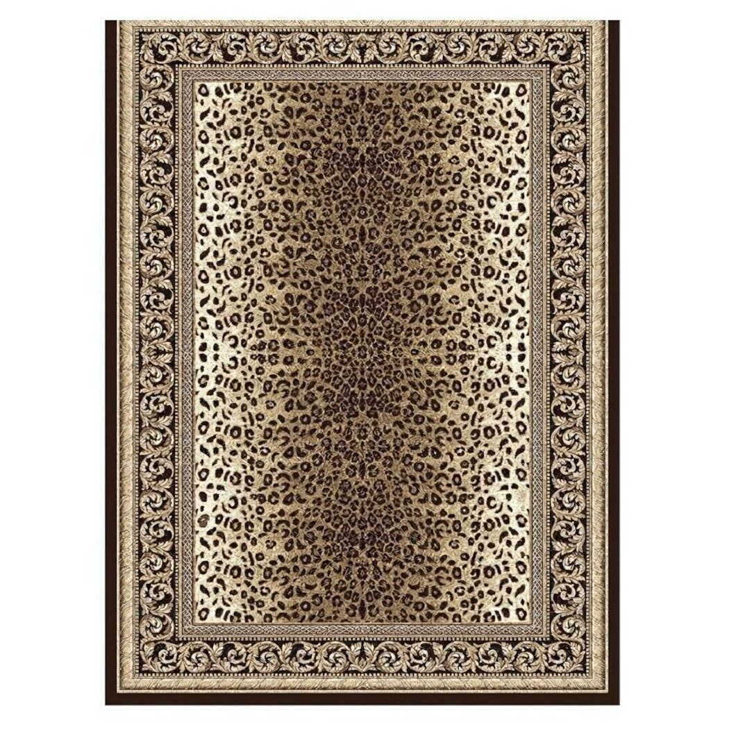 Коврик декоративный "Deco 1" с бахромой, 60х100 см, принт леопард