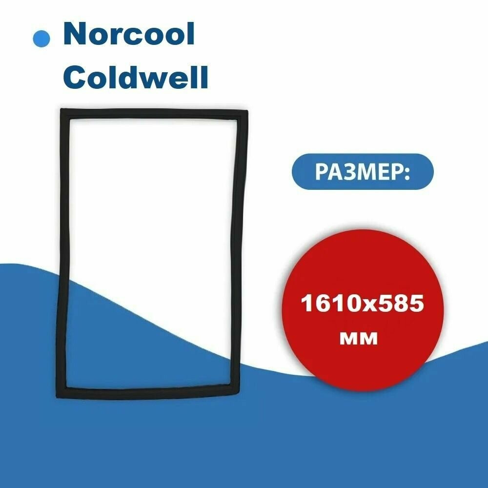 Уплотнитель двери холодильного шкафа Norcool S76, Coldwell С440, С450 размер 161*58.5 см