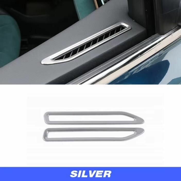 Джили Монжаро - Накладки (окантовка) на воздуховоды дверной карты для Geely Monjaro 2021-2025 г. г.