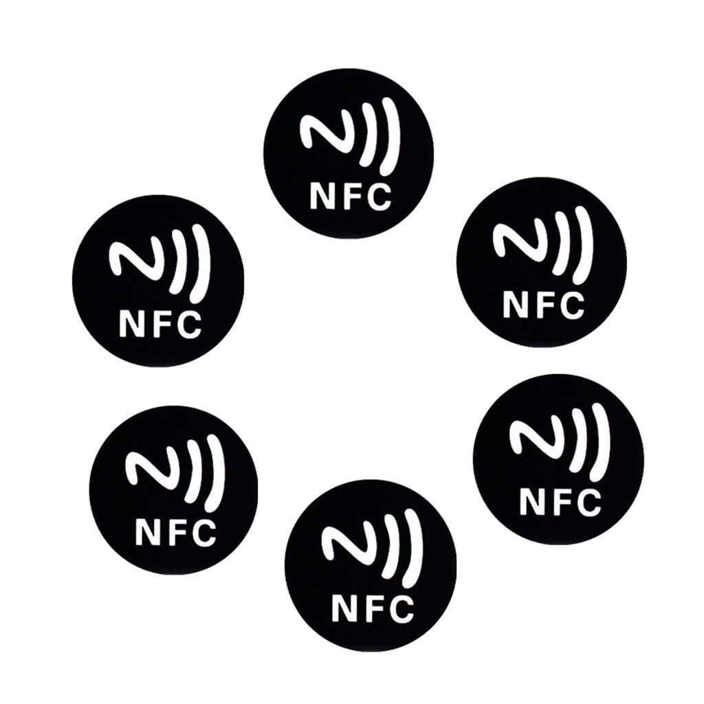 NFC Наклейка-Метка для IOS13 с Памятью 144 Байта, Полностью Программируемая 6x