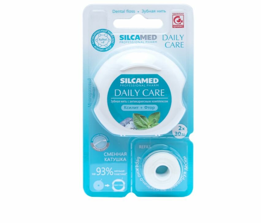 Silcamed зубная нить Professional Pharm Daily care, 30 м