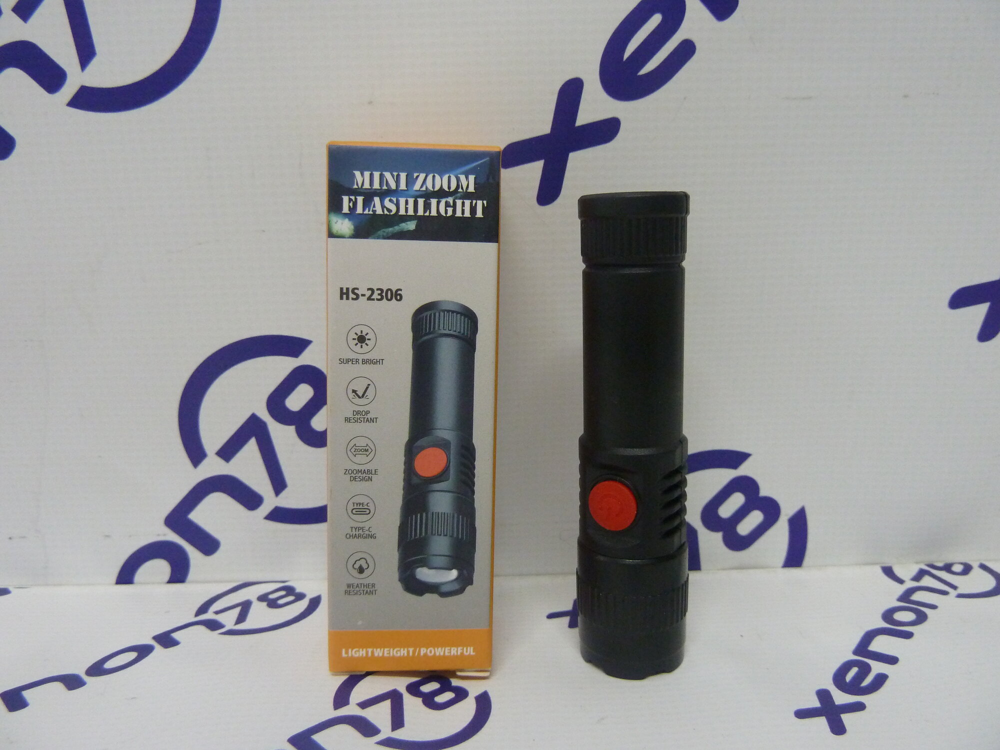 Cветодиодный, миниатюрный фонарик Rotekors RK-2306 (TYPE-C, встроенный аккумулятор) - 1 шт