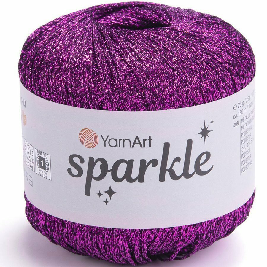 Пряжа Yarnart SPARKLE 1342 фиолетовый (6 мотков)