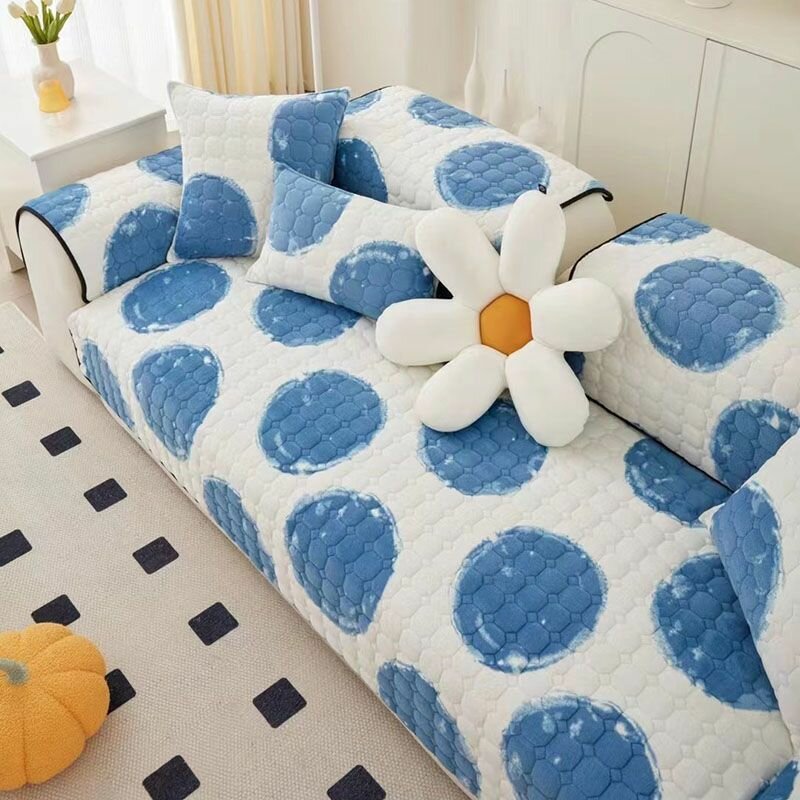 Дивандек на и кресла Молочный кашемир, 110x240 cm чехлы для мебели, угловой чехол-покрывало на диван