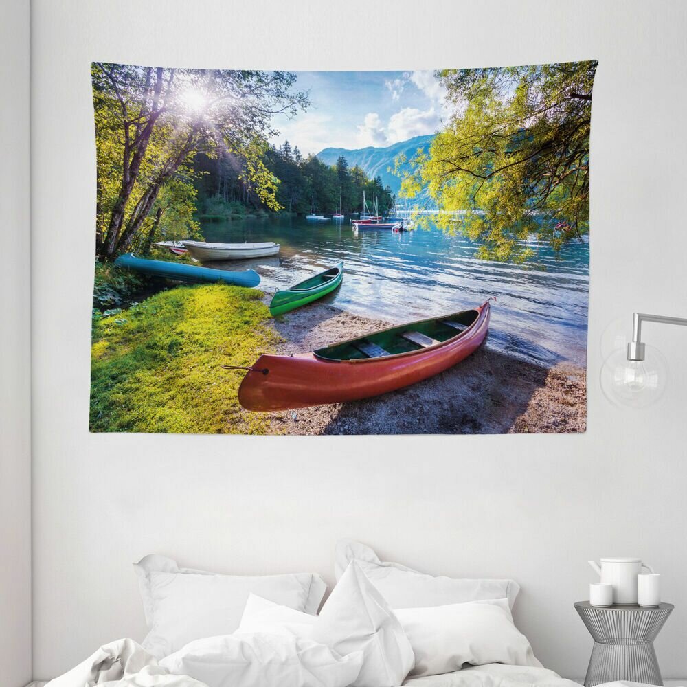 Гобелен Пейзажи Бохиньского озера с лодками