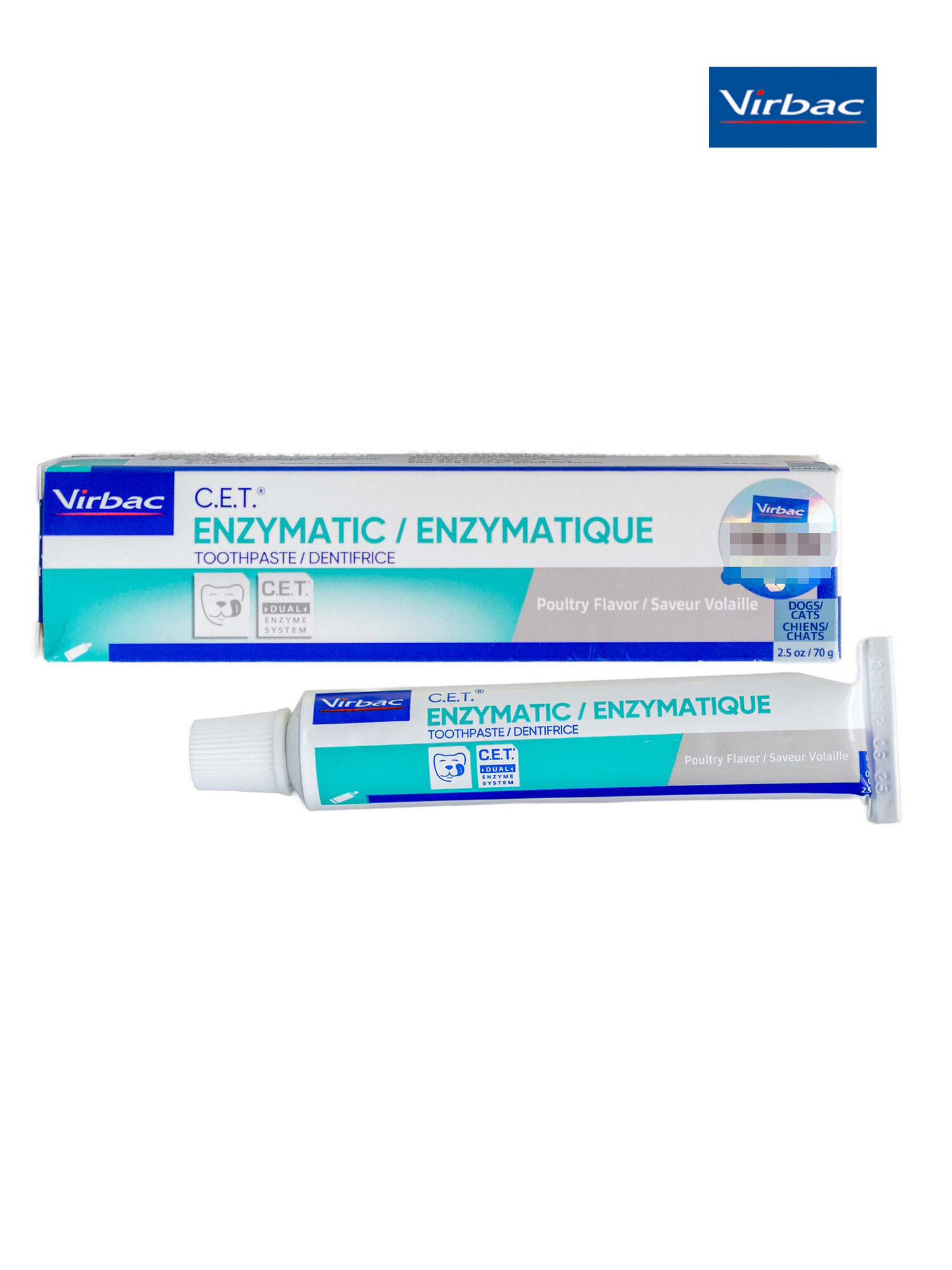Virbac Зубная паста для кошек и собак, со вкусом курицы, 70g, EXP202707
