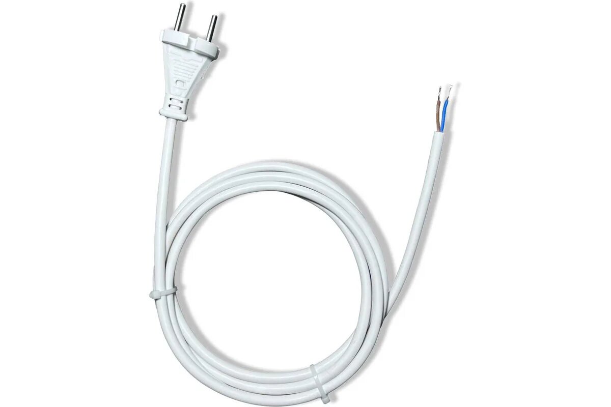 PROGIX сетевой кабель 1.5 м с универсальной вилкой ПВС 2x0.75 белый PG001 для техники