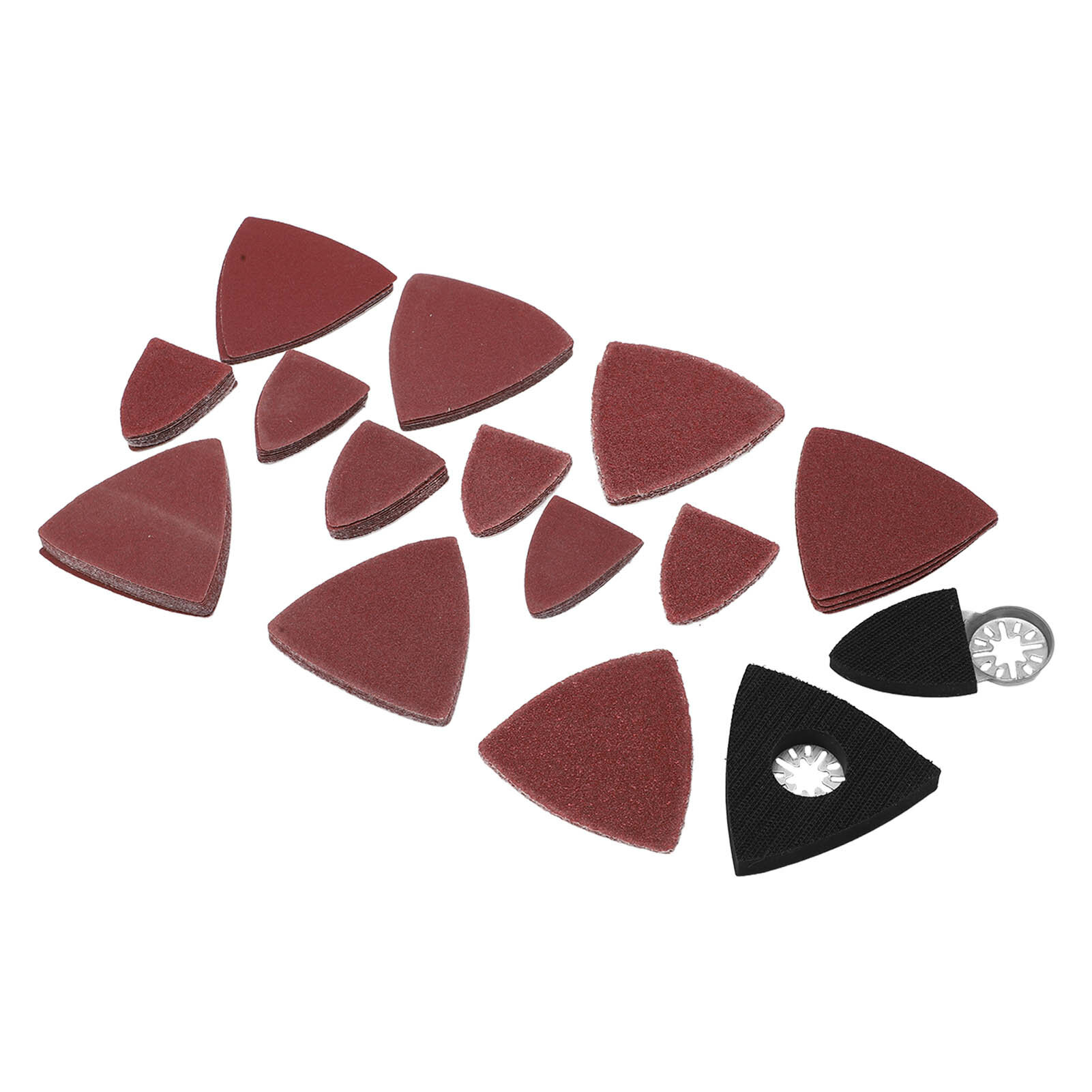Осциллирующий инструмент, комплект шлифовальных подушечек, аксессуары для треугольных пальцев, зернистость 60, 80, 120, 180, 240