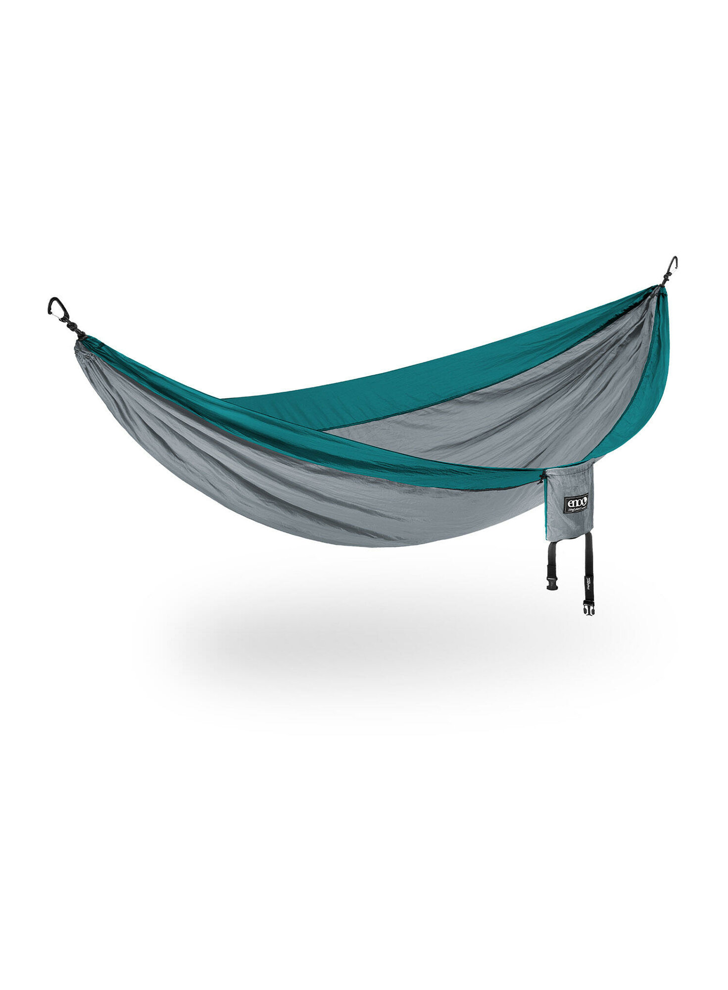 Decathlon Одноместный велосипедный гамак ENO SingleNest Hammock - grey/seafoam, 290x147 см, 181 кг, серый