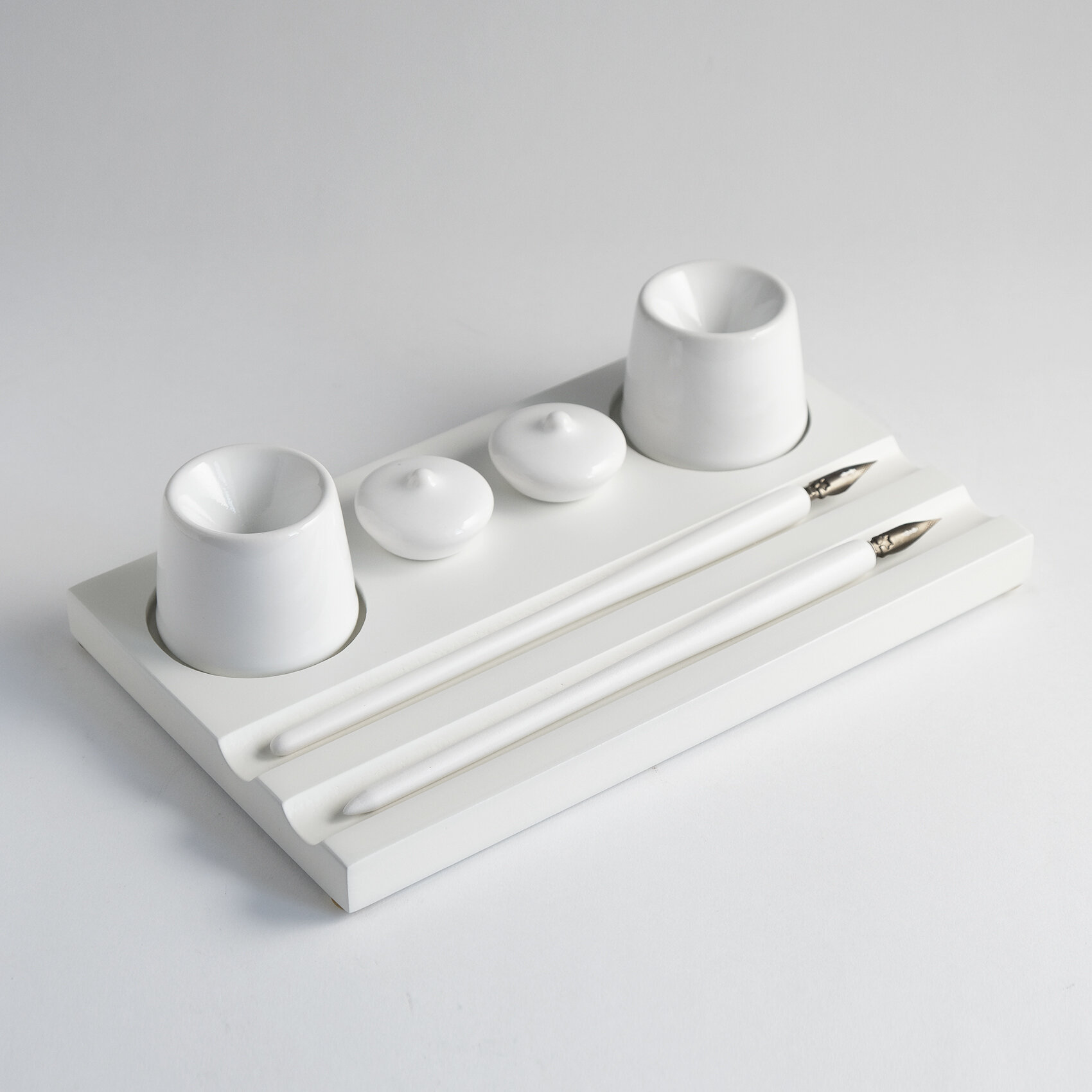 Комплект для чистописания Hill&Mill белый (двойной) 9 предметов