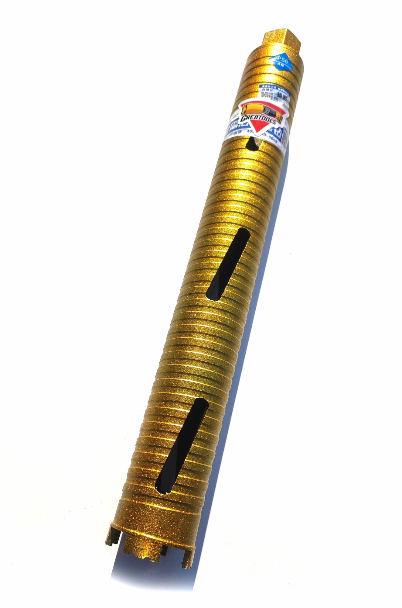 Коронка алмазная 56*450мм M22 (спиральный пылеотвод) cухой рез