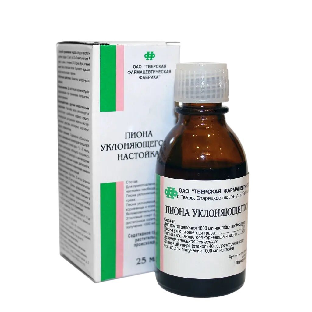 Пиона уклоняющегося настойка 25 мл 1 шт