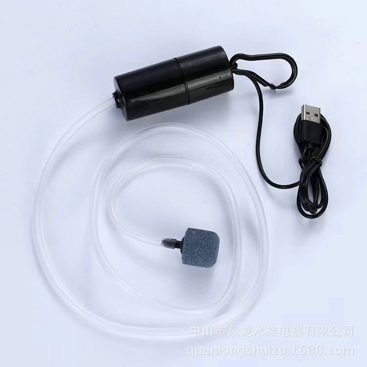 Портативный мини-кислородный насос для аквариума, USB-кислородный насос--
