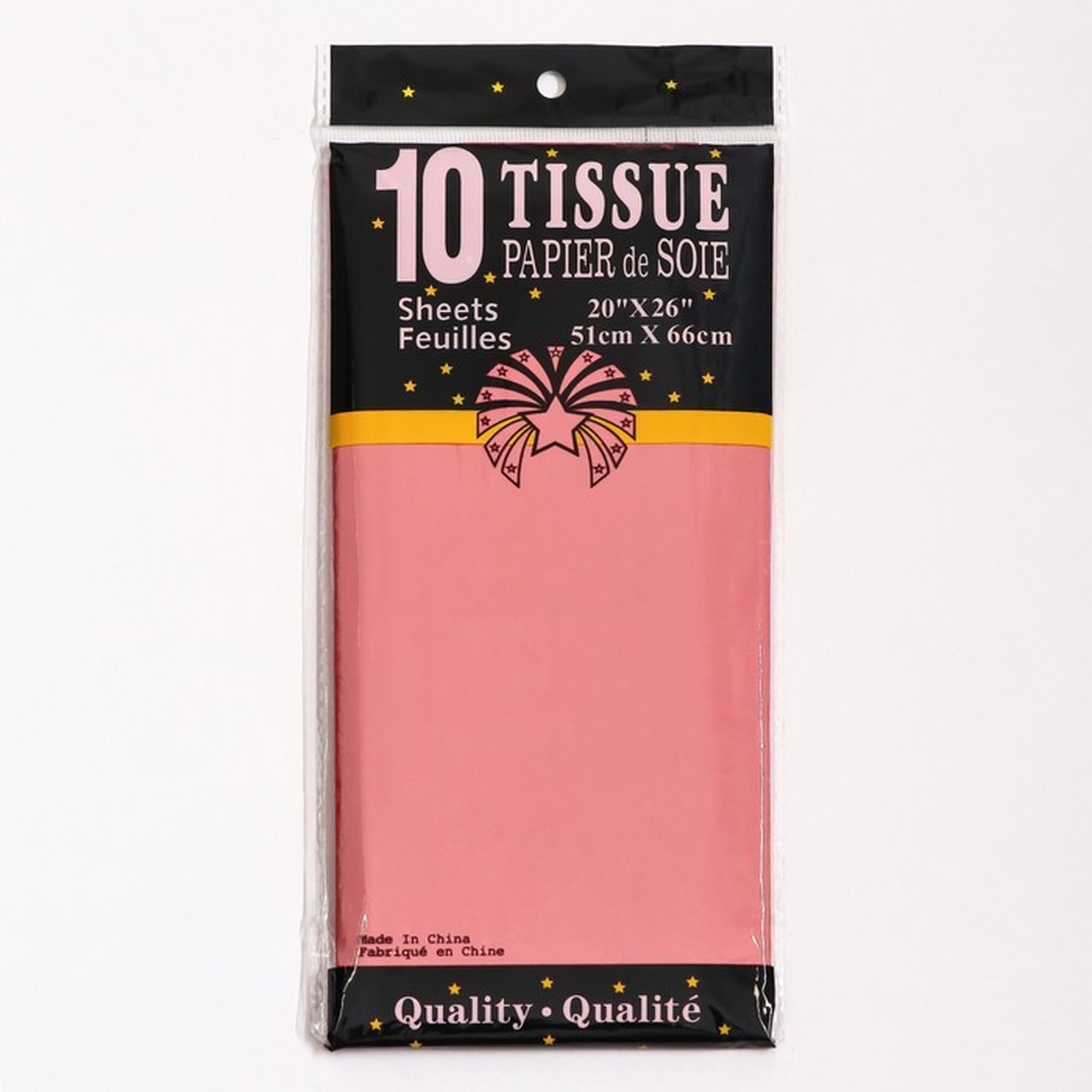 Упаковочная бумага Upak Land, тишью, 50x66 см, светло-красная