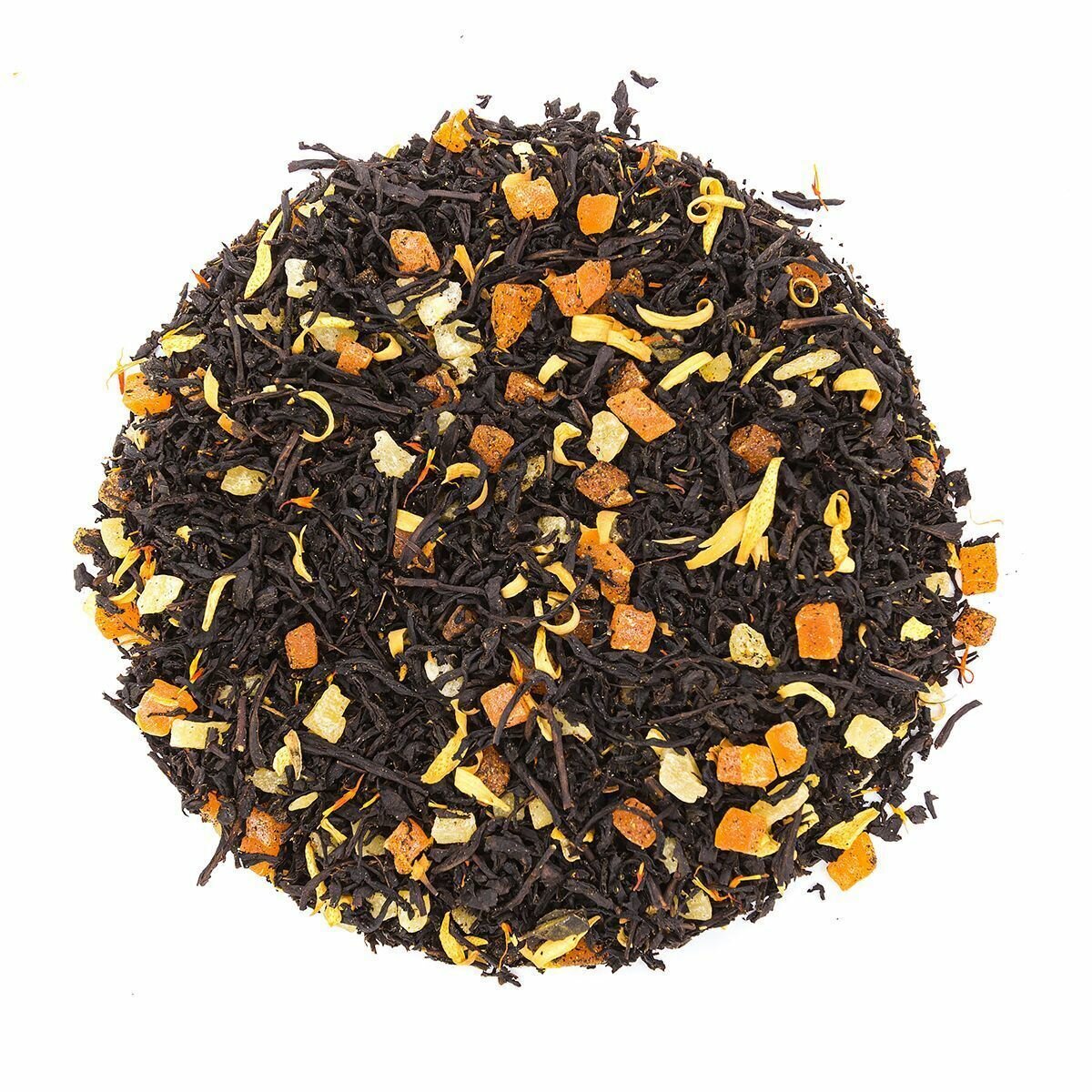 Купаж черного чая "Айва с персиком", 200гр / Настоящий Индийский Ассам с фруктами / рассыпной листовой крепкий чай для заваривания / фруктовый ягодный напиток