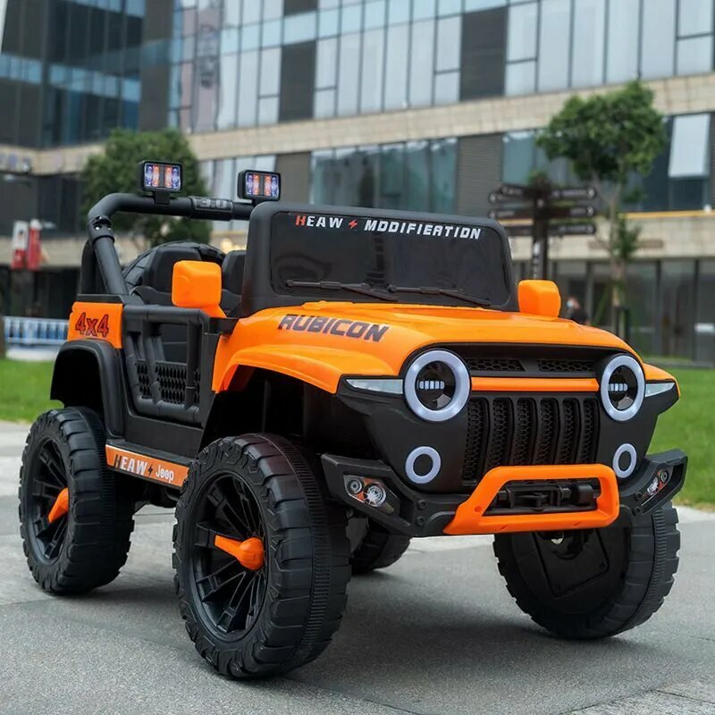 KNOW EASY-Дистанционно управляемый детский электромобиль Rubicon, Шины EVA ,4WD / 12V7A / двухместное сиденье