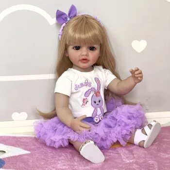 Кукла Реборн NPK силиконовая Игрушка Пупс Подарок для девочки 55 см