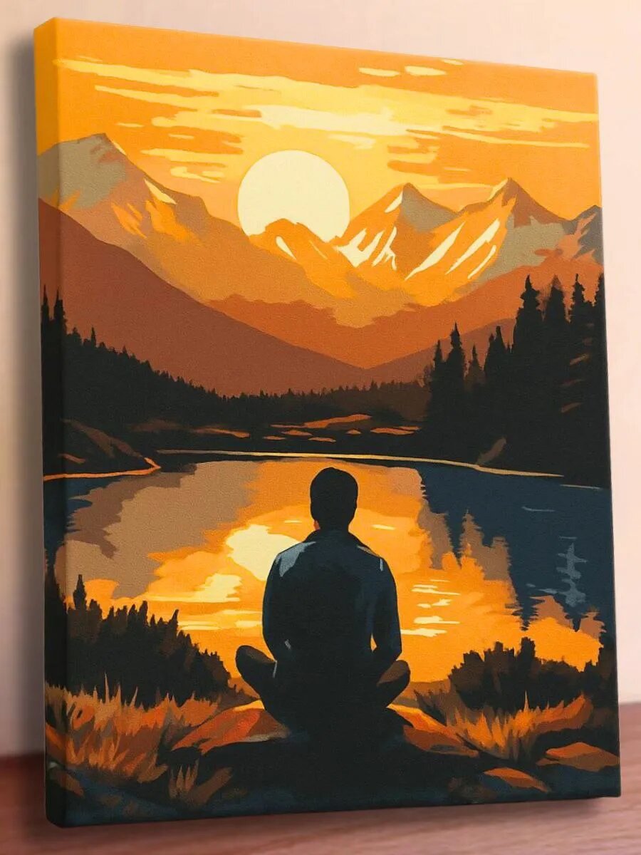 Картина по номерам на Холсте на Подрамнике Закат 40х50