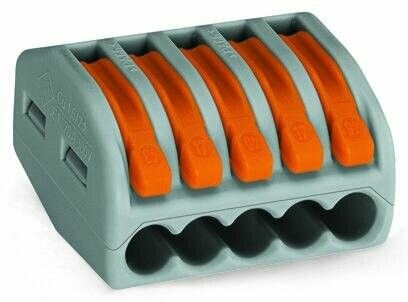 Клемма без пасты (только для медных проводов) 5х0,08.4 мм. кв. WAGO