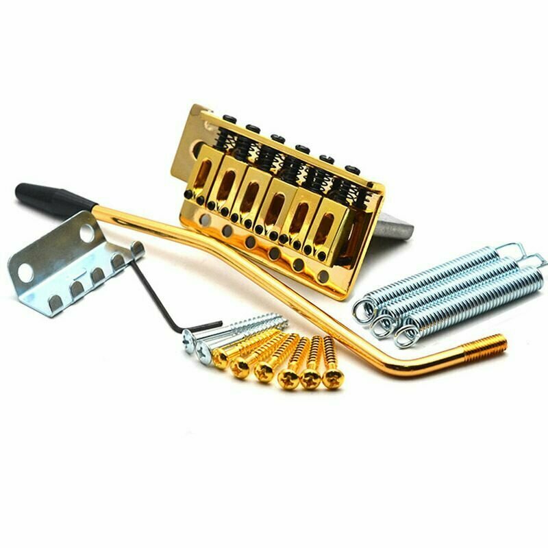 525-миллиметровый гитарный бридж Stratocaster Tremolo золотой