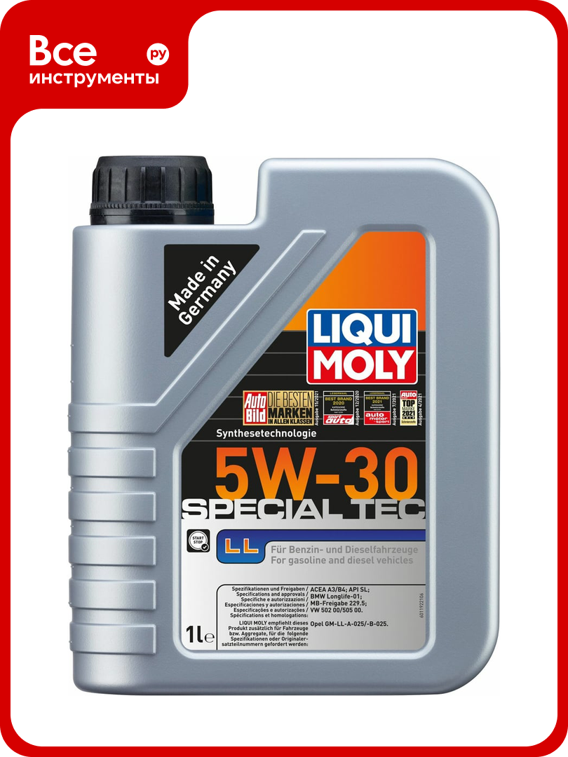 Моторное масло LIQUI MOLY НС‑синтетическое 5W‑30, совместимое с дизельными двигателями, одобрено