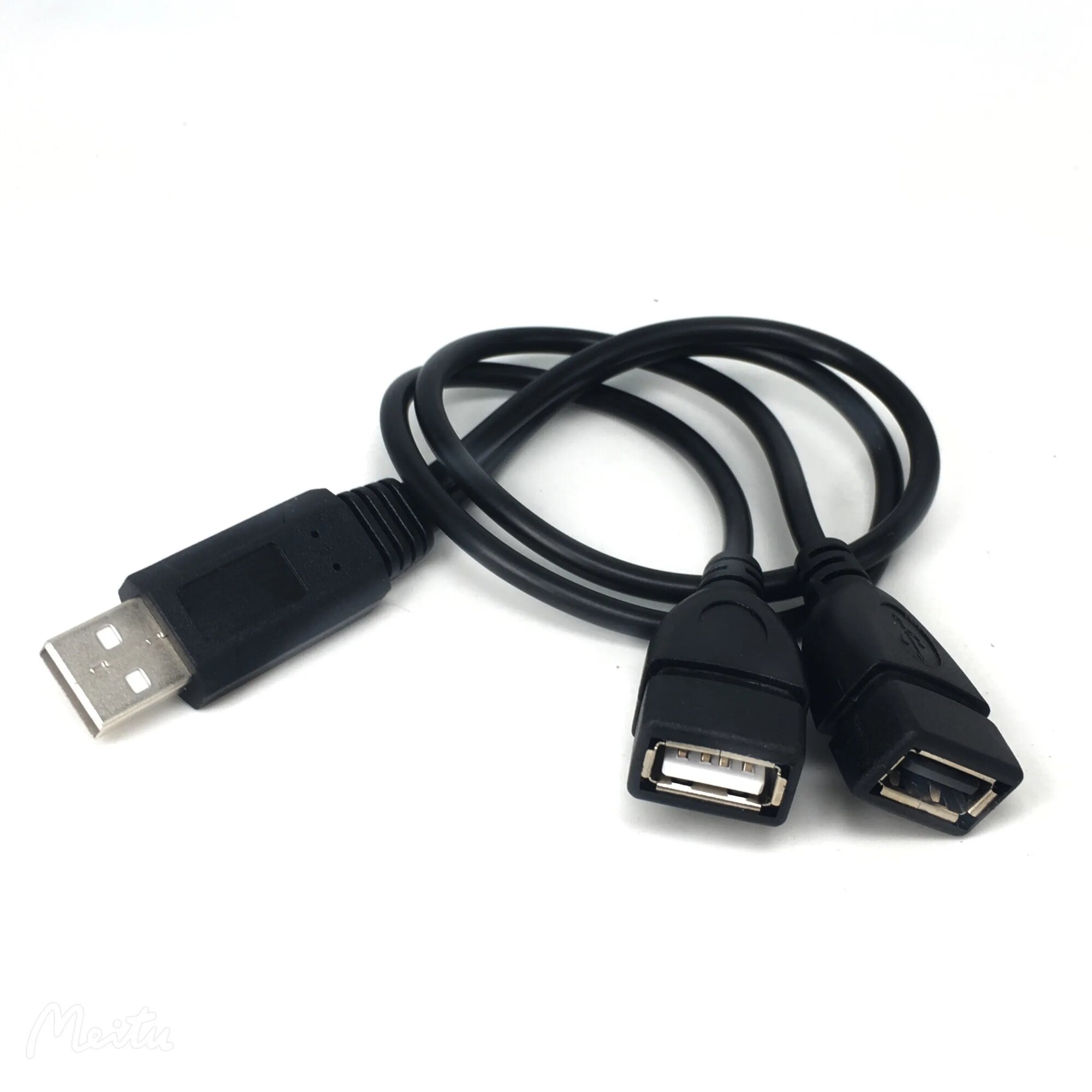 USB 2,0 A 1 штекер на 2 двойных USB гнезда адаптер питания для передачи данных Y-образный разветвитель зарядный USB кабель Удлинительный кабель Шнур