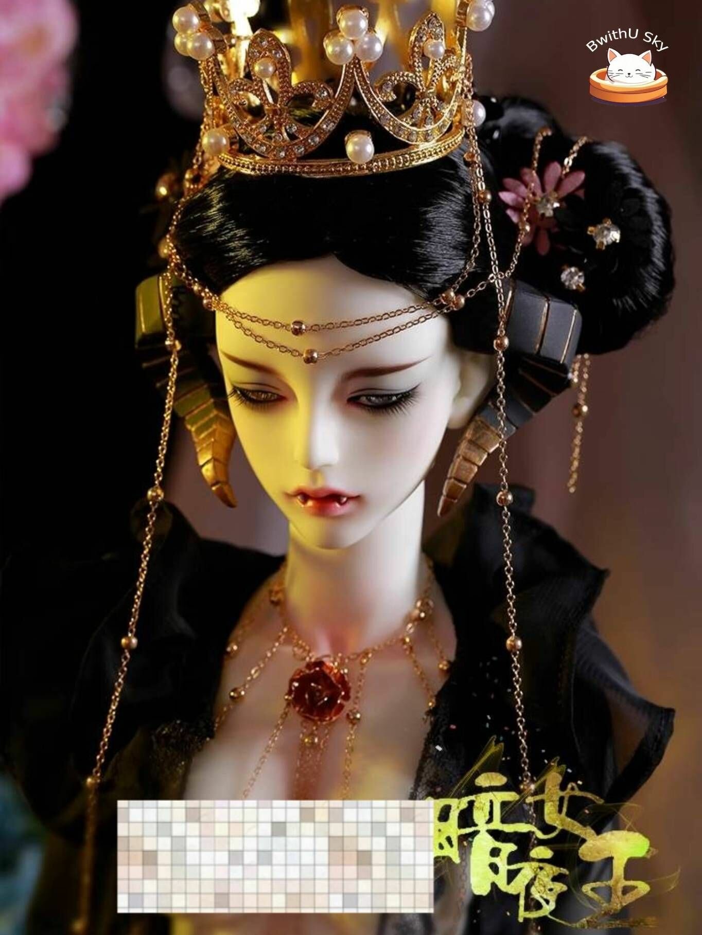 Кукла BwithU! Callas BJD, в образе "Черный плащ", 62,5 см, от 14 лет