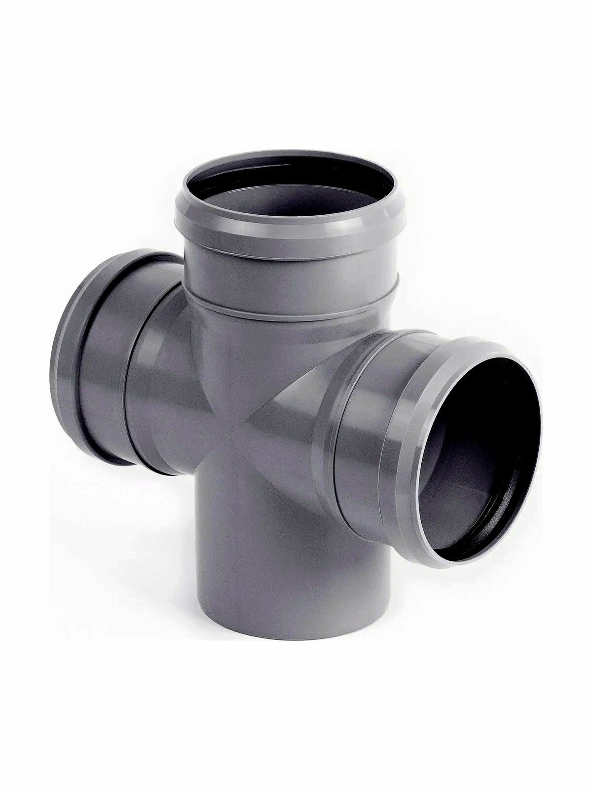 Крестовина одноплоскостная 110 х 110 х 110 90* Sinikon серая (внутренняя) - 1 шт.