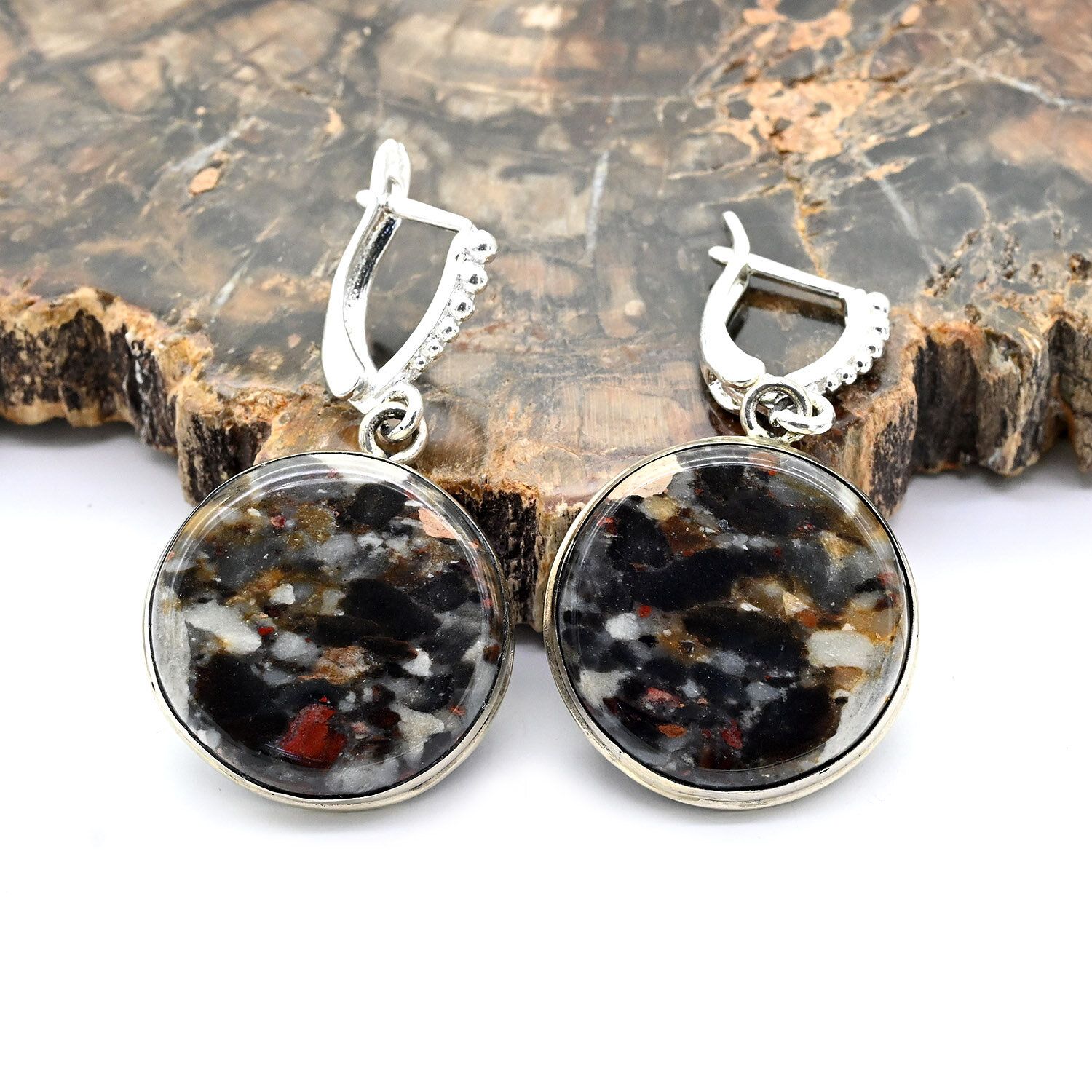 Серьги Радуга Камня