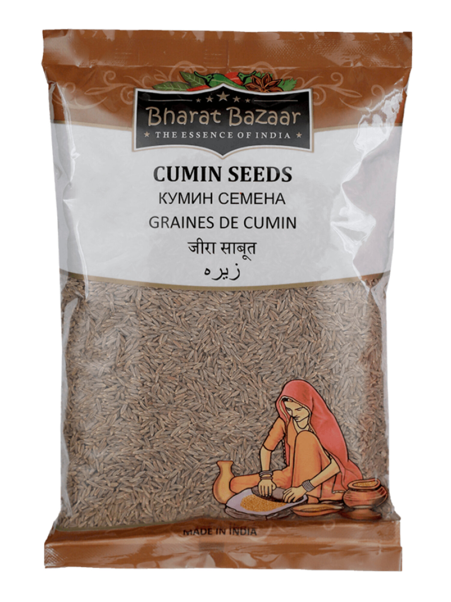 Кумин Bharat Bazaar Зира семена, 100 гр