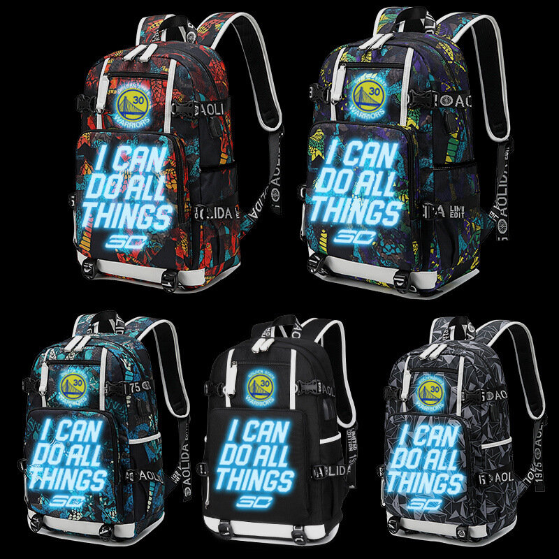 Рюкзак Голден Стэйт Уорриорз, светящийся, мужской, спортивный, баскетбольный