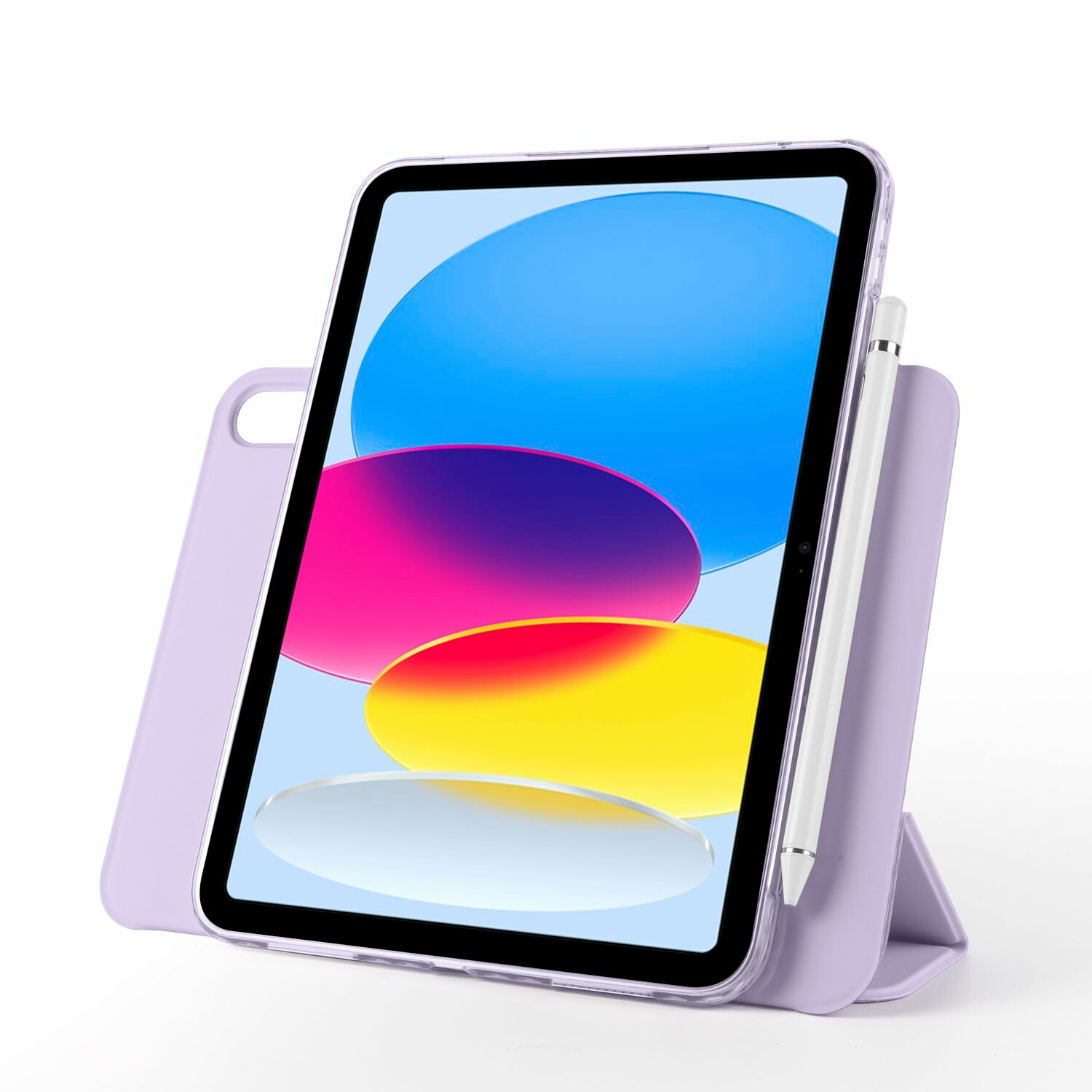 Смарт-чехол с магнитом для iPad 10 (A2757 A2696 A3162 A2777) и iPad A16 (A3354 A3355 A3356) в цвете лаванда.