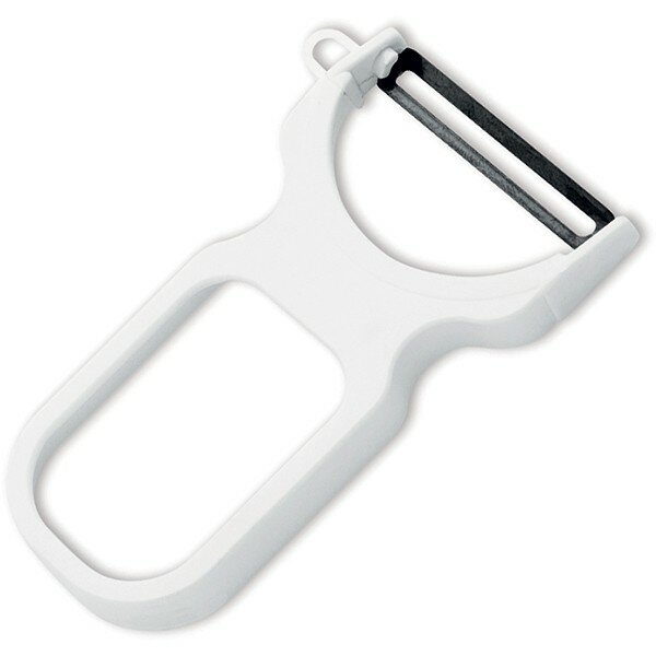 Нож для чистки овощей, металл, пластик, 107✕68 мм, белый (Ghidini)