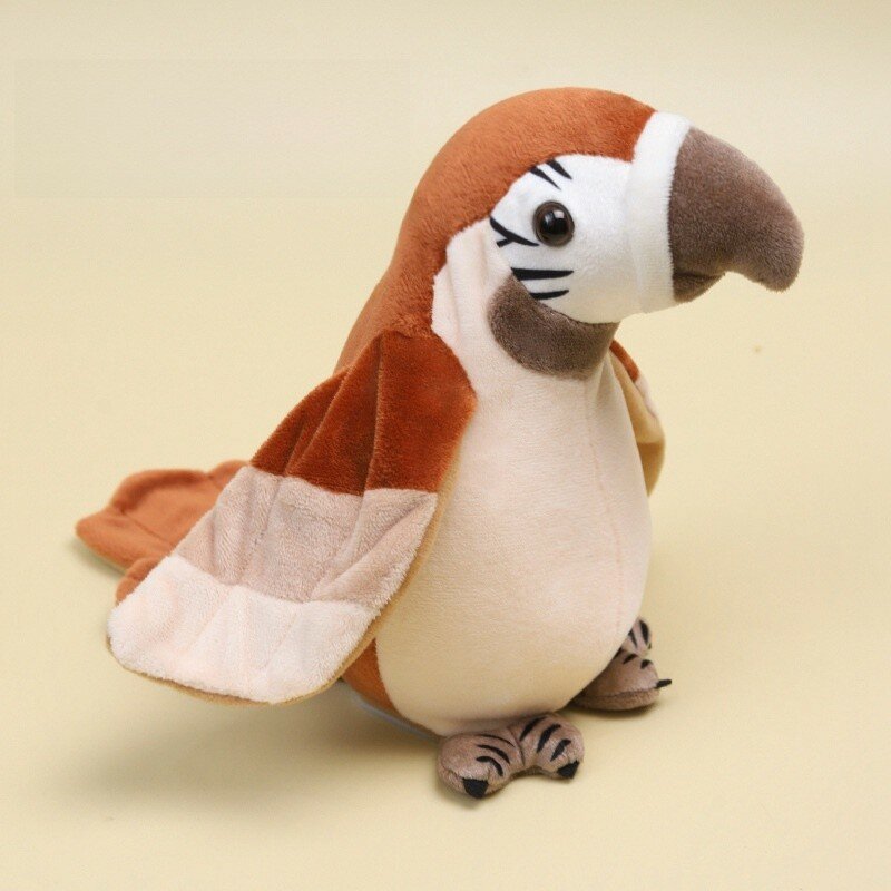 Электричная игрушка попугай плush с говорящей записью качающимися крыльями поющий детский подарок