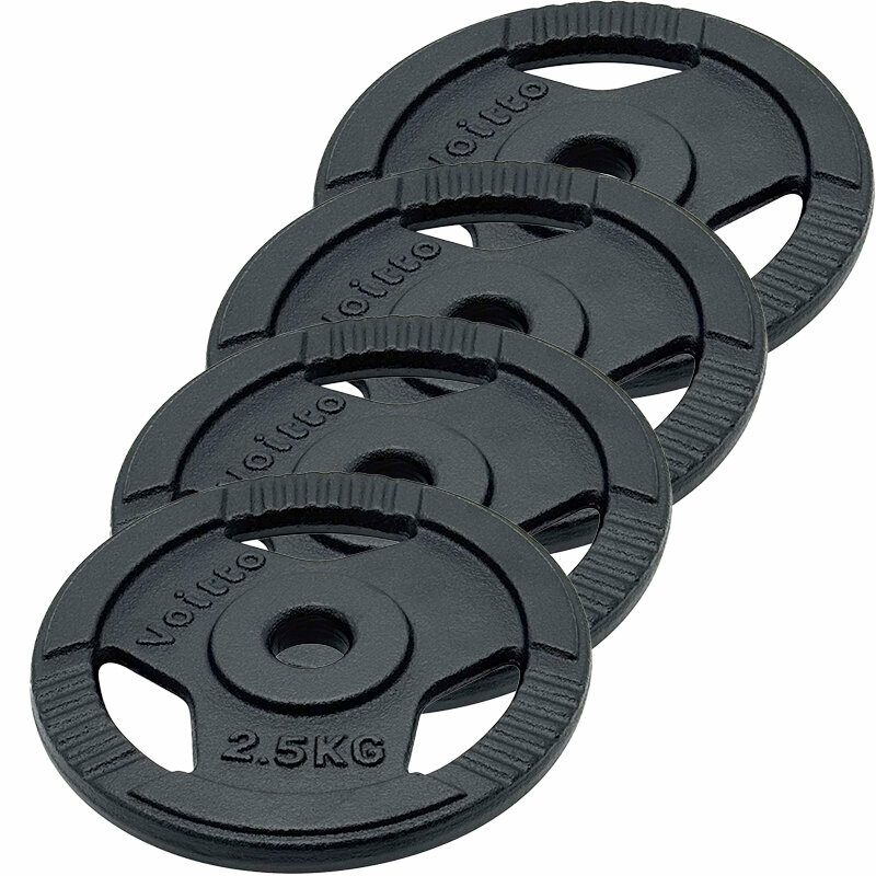 Набор чугунных дисков с 3-мя хватами Voitto V-201 2,5 кг (4 шт) - d26