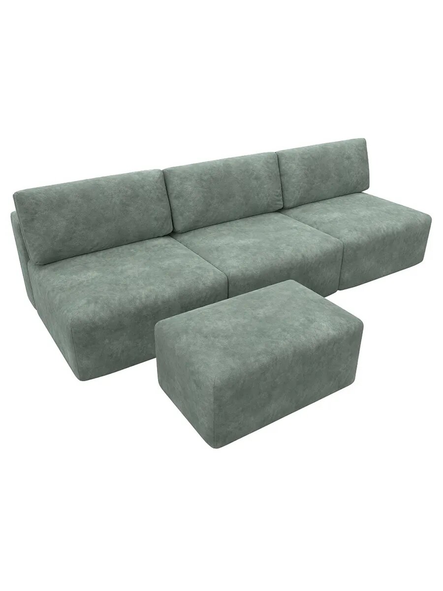 Диван прямой модульный Лего 367x85x119 см, велюр