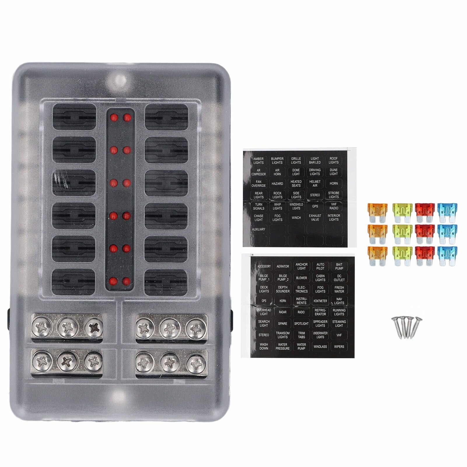 12-канальный водонепроницаемый блок предохранителей