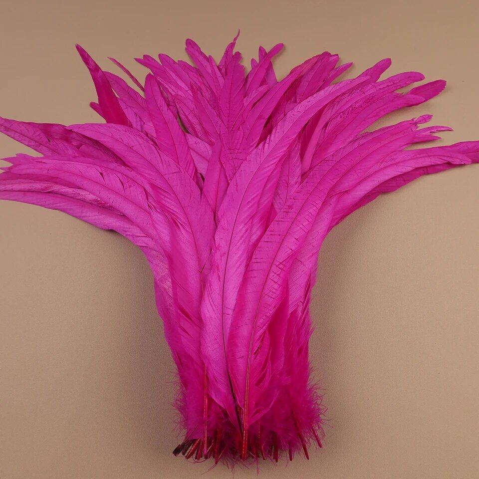 Перья петуха, оптовая продажа, 35-40 см, 40-45 см, ремесла, сделай сам, натуральное перо, ручная работа, вечерние шлейфы, карнавальное украшение