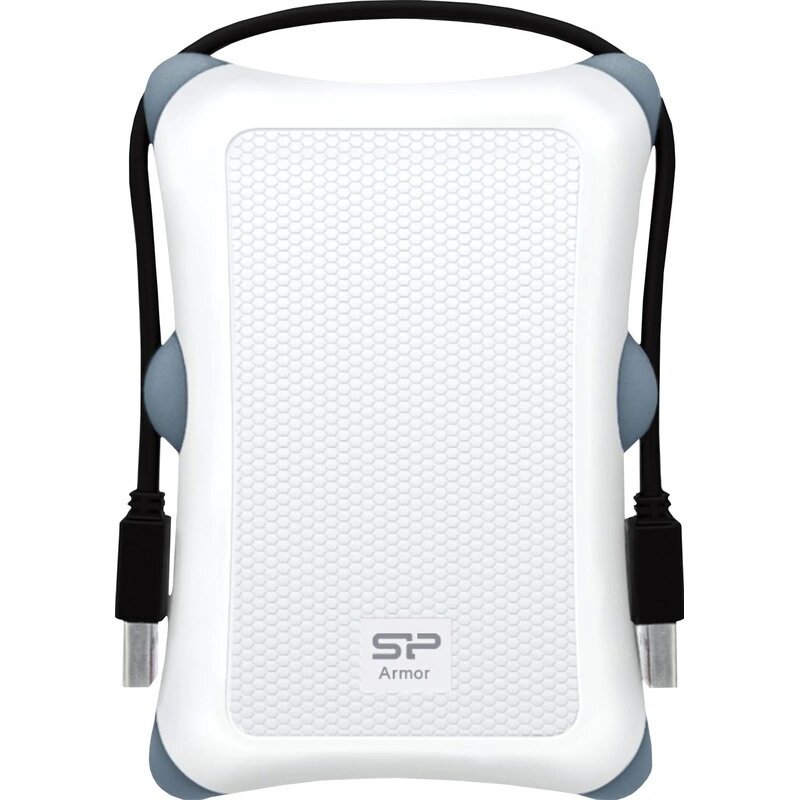 Портативный HDD Silicon Power Armor A30 1 TB USB 3.2, белый, резина