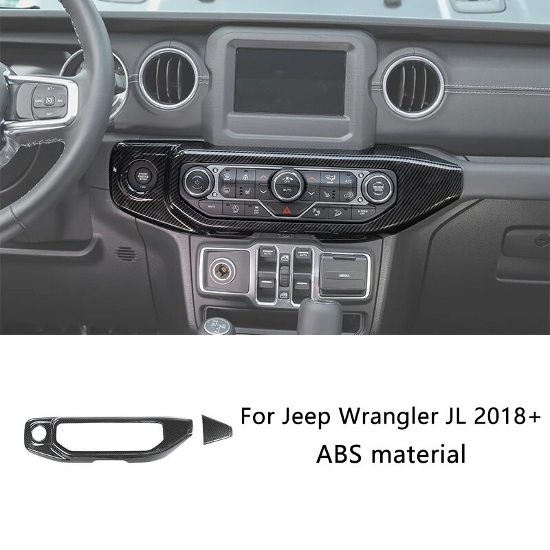 Декоративная наклейка BAWA из углеродного волокна для Jeep Wrangler JL 2018-2022, защитные аксессуары для салона автомобиля air Control Panel