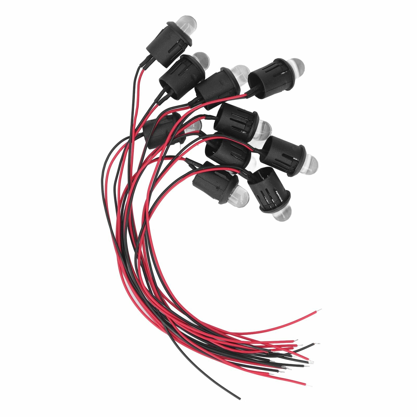 Светодиоды 10мм с кабелем красные 10шт