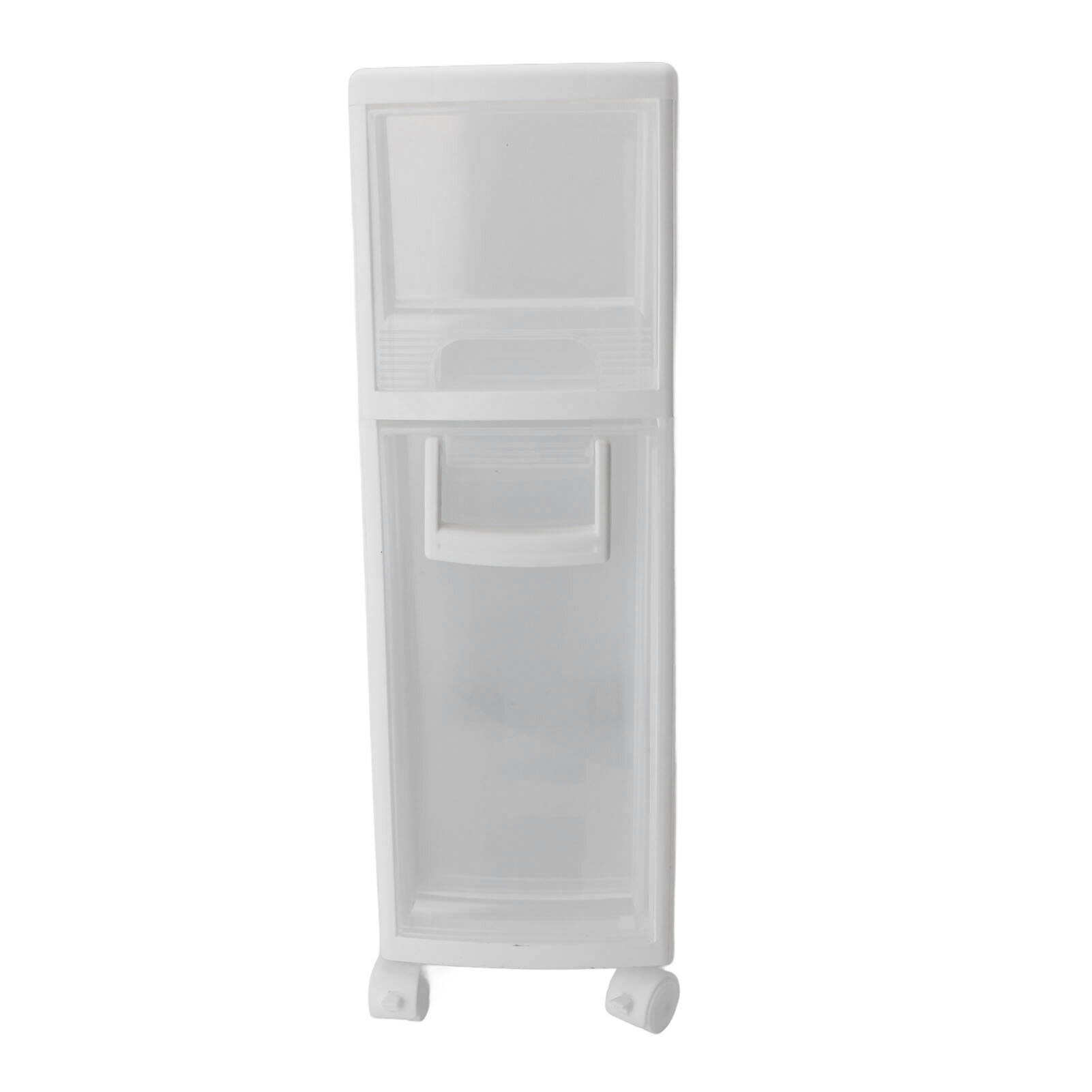 Пластиковый узкий угловой шкаф для ванной с 2 ящиками и 4 колесами для хранения туалетной бумаги и бытовых принадлежностей, 16 см