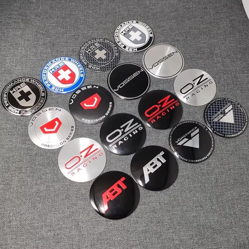 4 шт, 56 мм, центральная крышка ступицы колес, наклейка, эмблема, наклейка на руль автомобиля, значок, аксессуары, 60 стилей D236