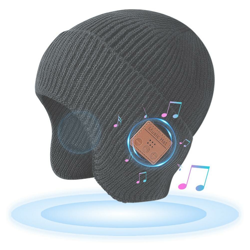 Bluetooth Beanie Hat Hat Winter Unisex Warm Warflap Hat Hat Hate беспроводной наушники Стерео динамик микрофон осенний шляпа для отдыха на открытом воздухе походы