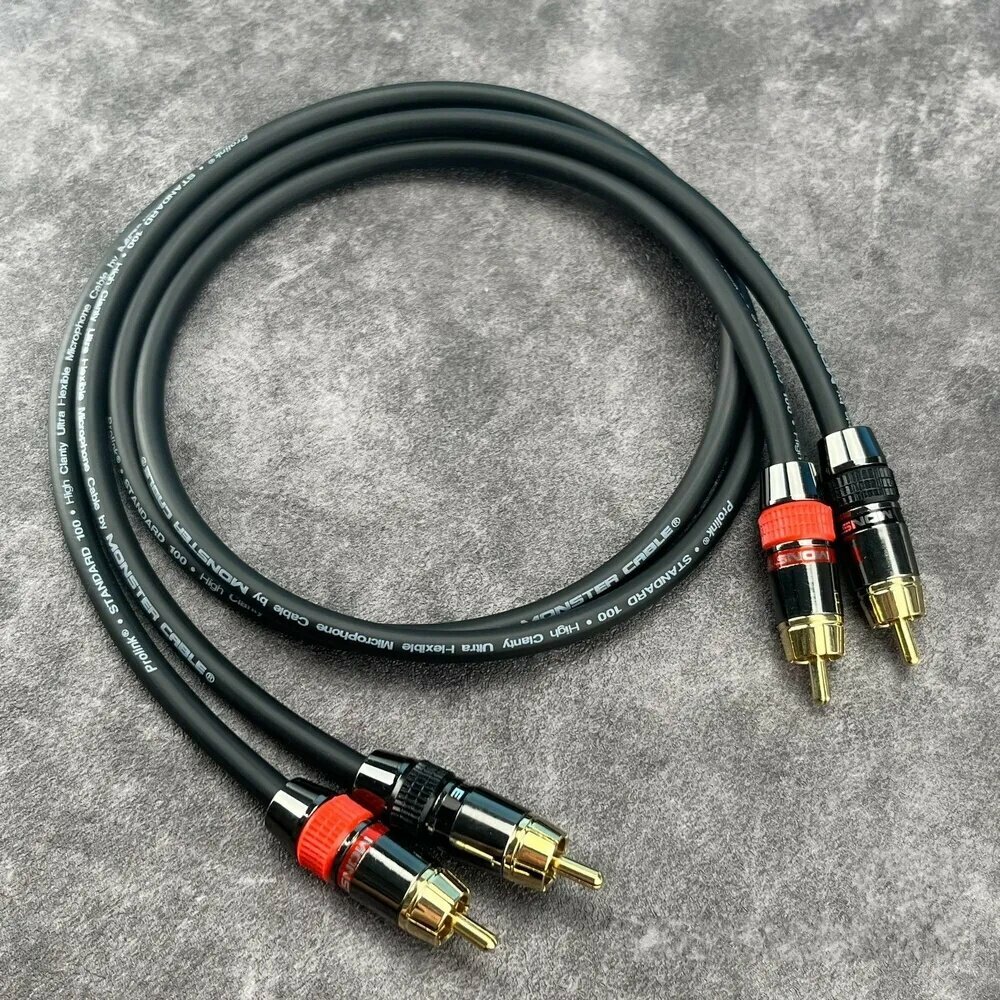 Аудиокабель RCA/RCA, 1.5 м, черный