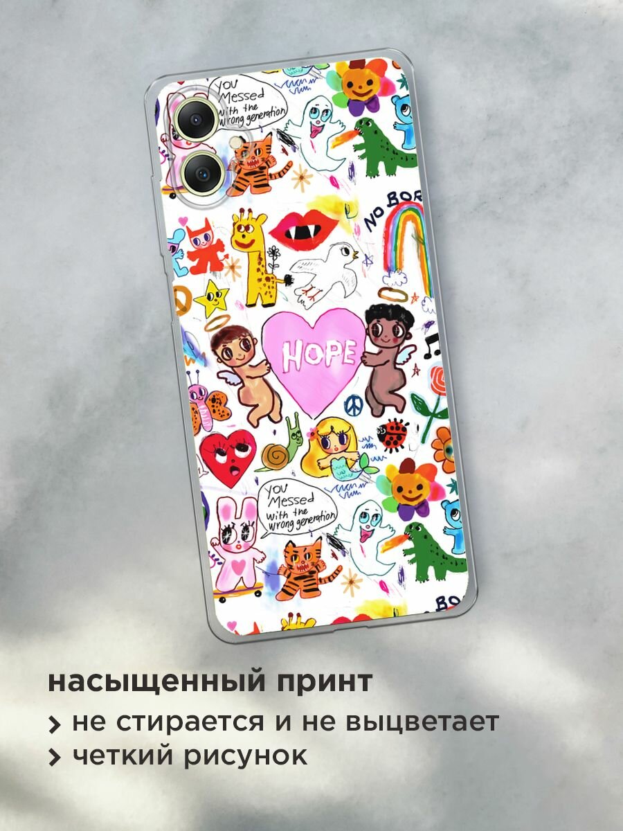 Чехол на Samsung Galaxy A06 / Самсунг Галакси А06 с принтом "Милые рисунки" — фото 1