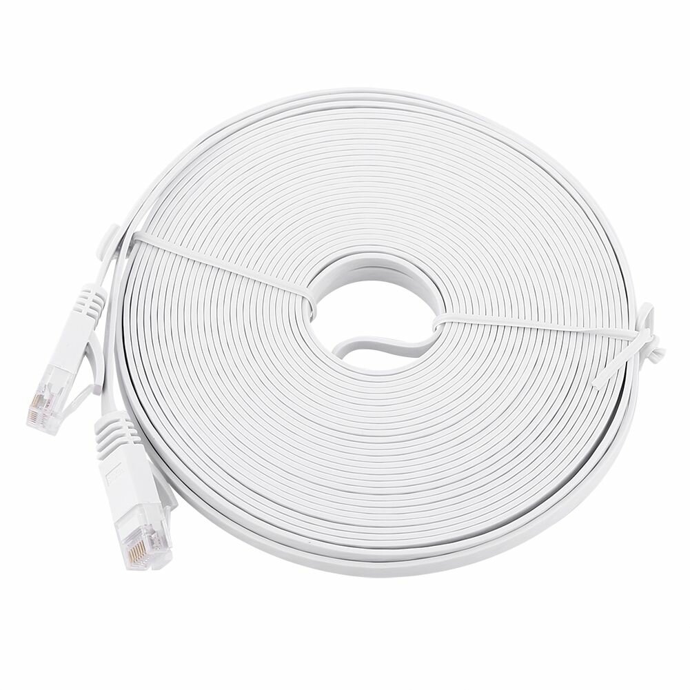 Сетевой UTP кабель CAT6 RJ45, 1000 Мбит/с, 15 м (белый)