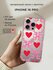 Чехол на Apple iPhone 16 Pro / Айфон 16 Про с принтом "Hearts and ribbons 2 - 14...